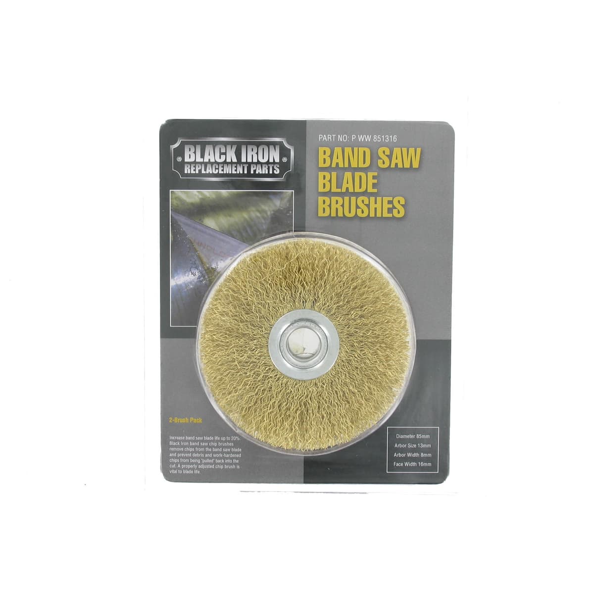 2 Pack, Band Saw Blade Chip Brush